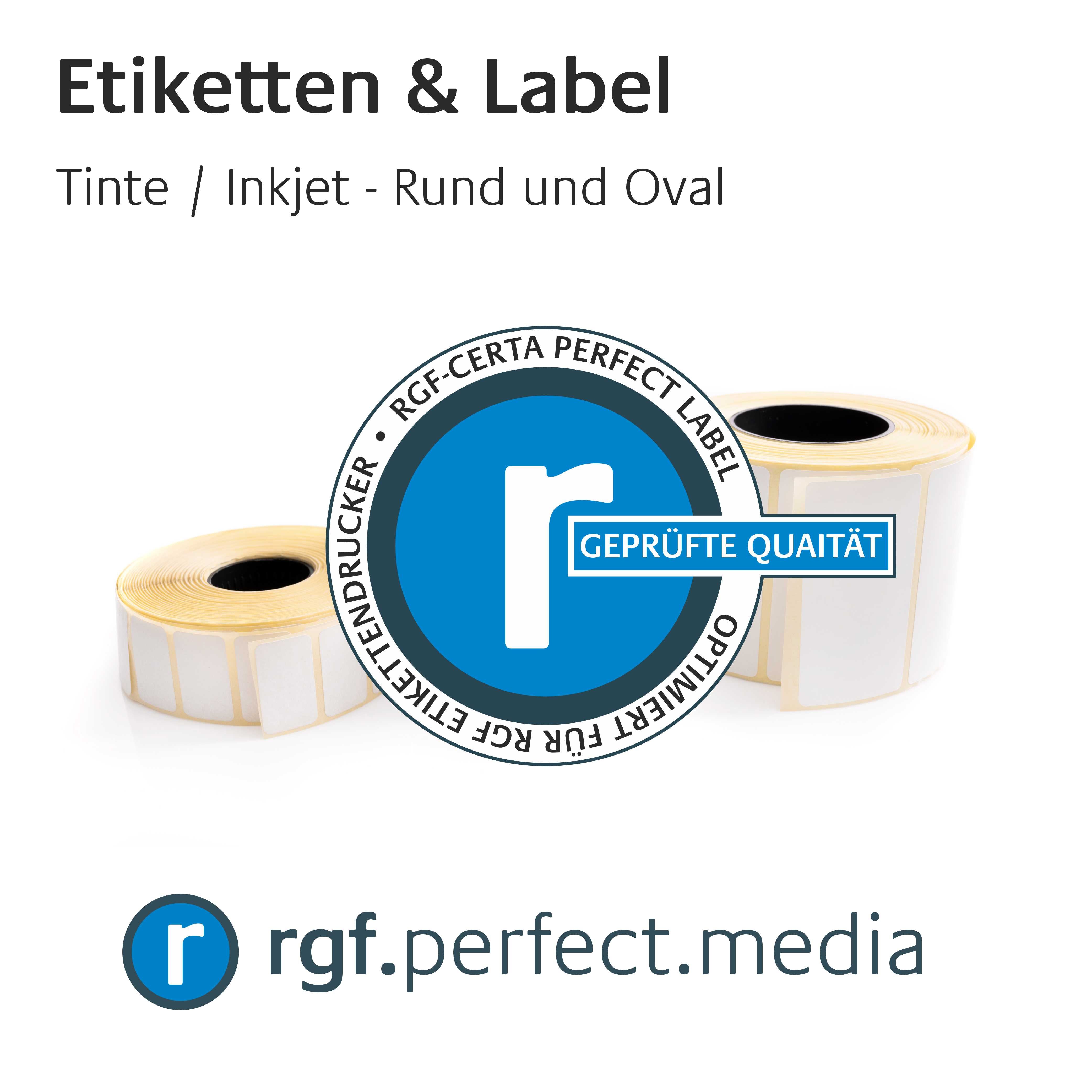 Etiketten & Label - Tinte / Inkjet - Rund & Oval – RGF Shop